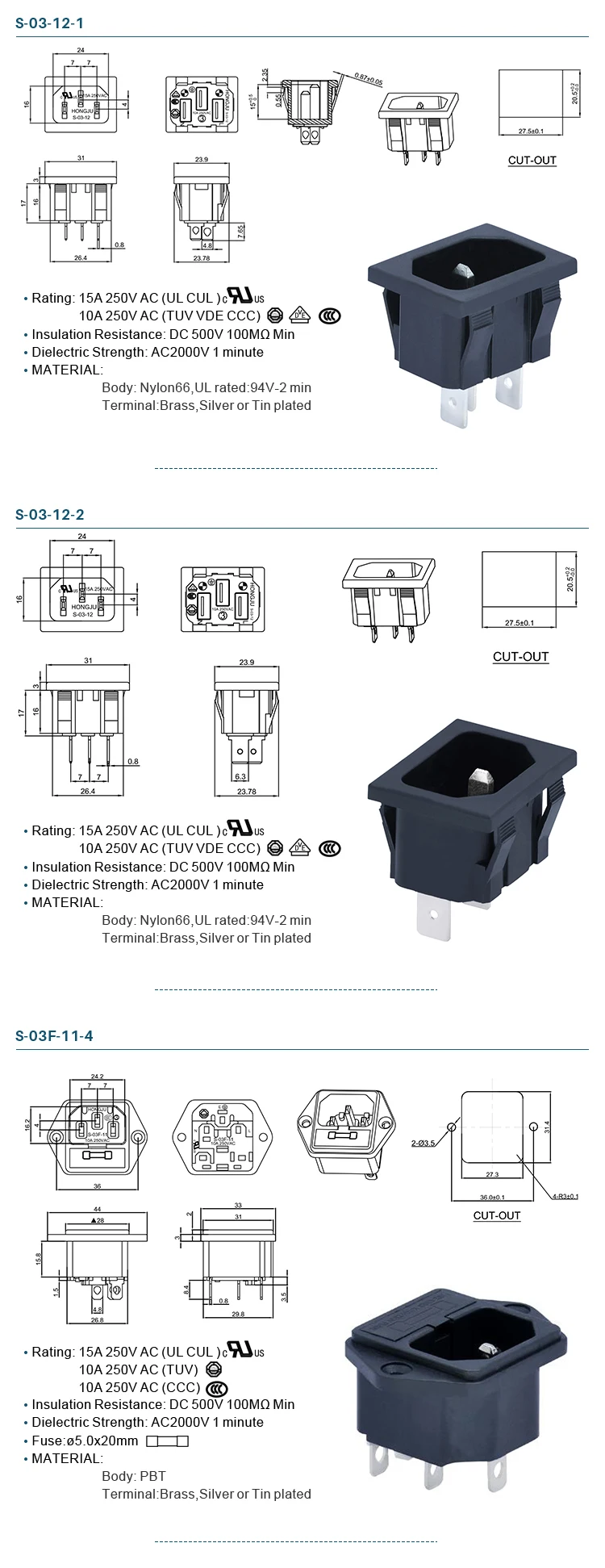 Hongju R-201a90(b17) Iec C8 Type Power Socket 2pin Male Connector - Buy ...