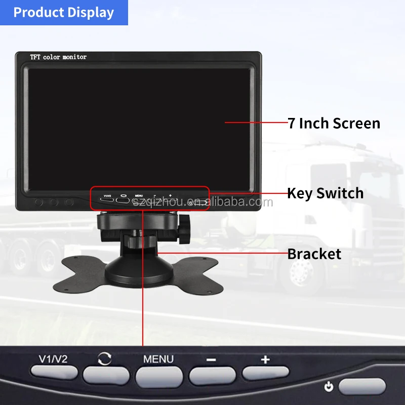 Parking Sensor Monitor With Camera for Fire Truck 7 Inch Monitor 2 ...