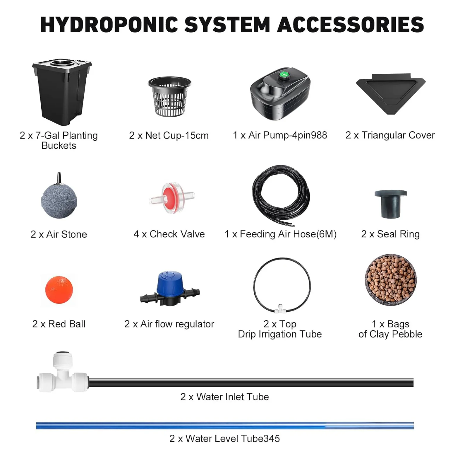 Hydroponic Clone Bucket 5-Gallon Home Planting System with Aeroponic ...