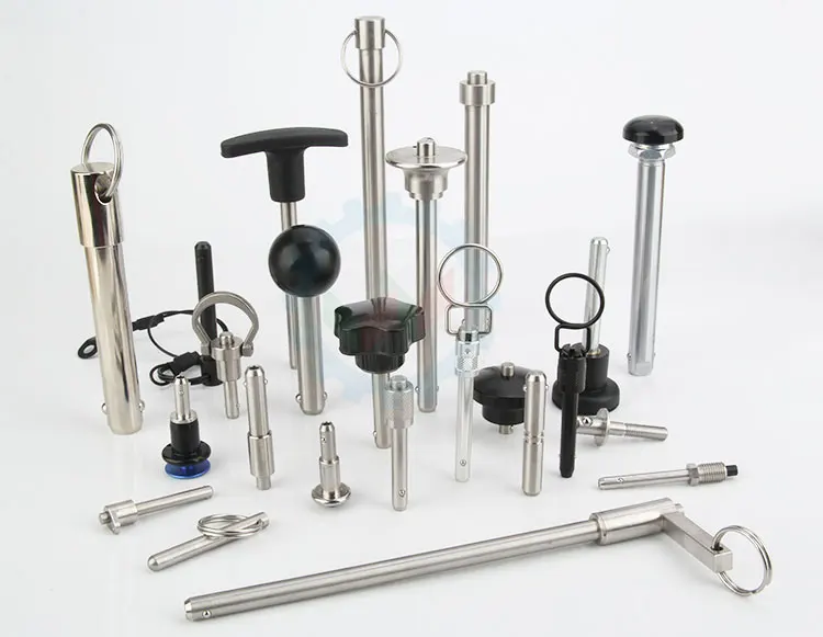 Quick Release Ball Lock Pin - Stainless Steel & Cable Lanyard