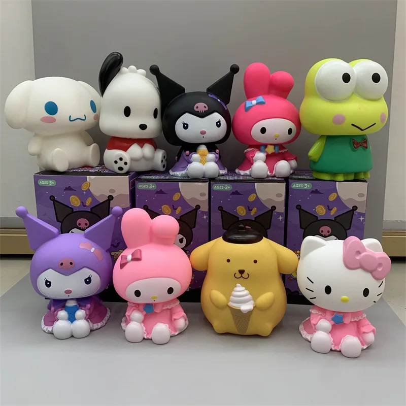 Cartoon Kuromi Melody Frog Vinyl Decoration Piggy Bank Melody Coin ...