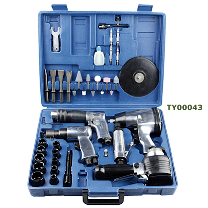 43 PC Air Tool Kit - Includes Die Grinders, Impact Wrenches & Sanders ...