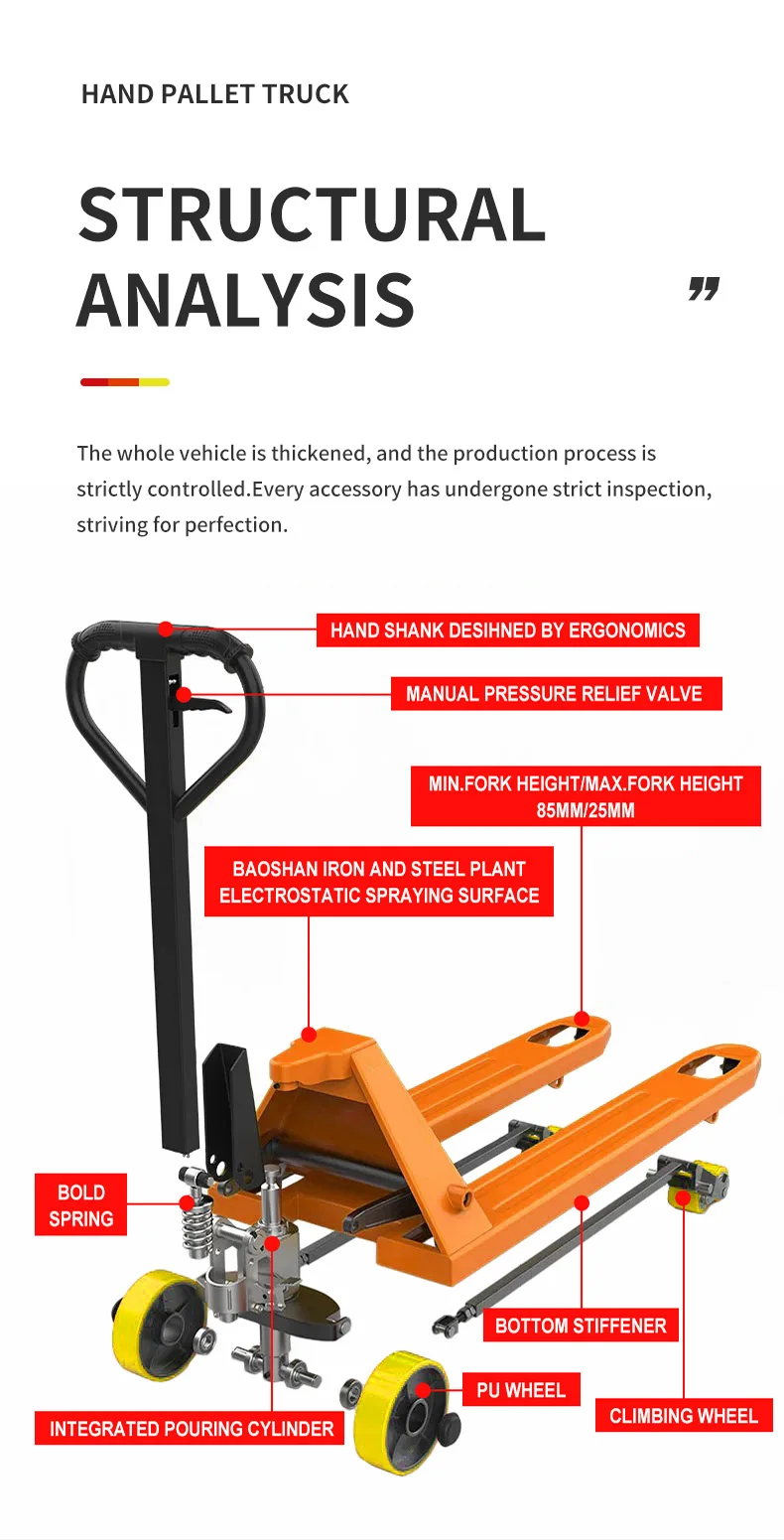 Hand Pallet Truck Manual Pallet Truck 2ton 3ton 2.5ton 5ton Hpt Nylon ...