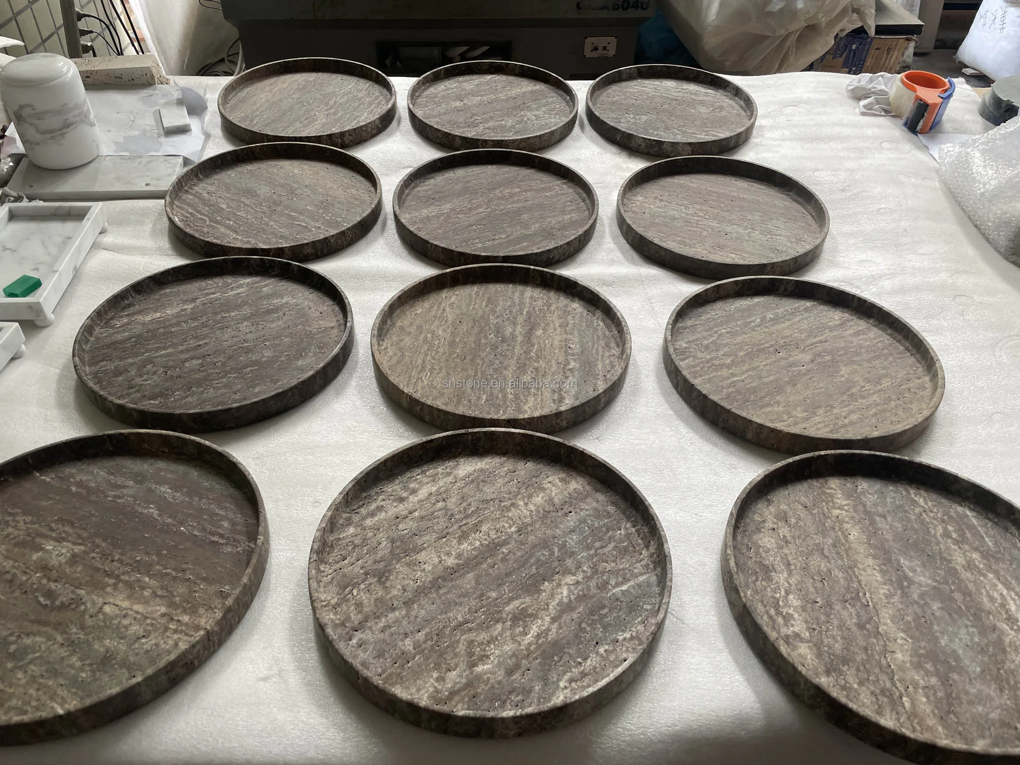 SH STONE Natural Stone Marble Decoration Cosmetic Jewelry Tray ...
