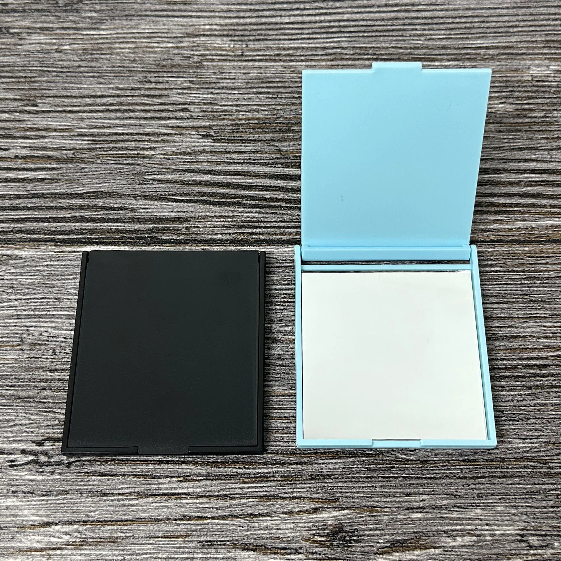 Custom Logo Square Compact Mirror Private Logo Plastic Single Side ...