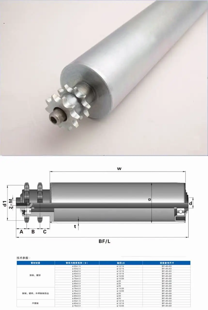High-Performance Unpowered Stainless Steel Gravity Conveyor Rollers ...
