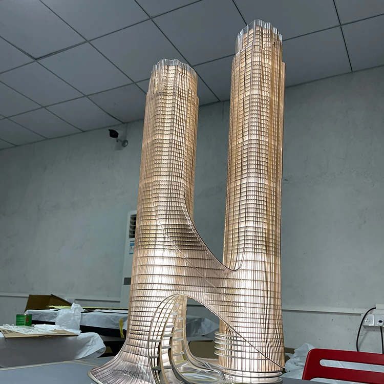 Acrylic LED Light SLA 3d Print Stadium Architecture Model