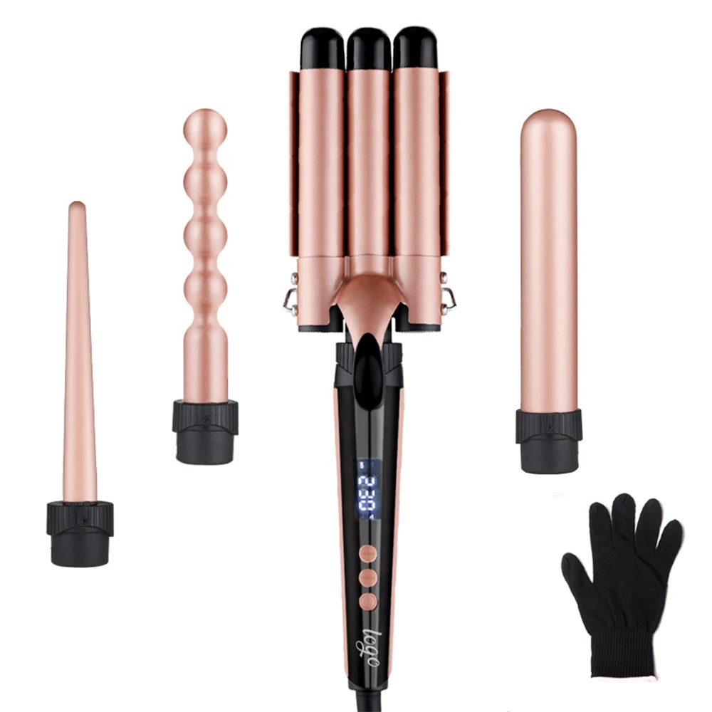Interchangeable Styler 4 In 1 Hair Iron Curls Anti-scalding Hair ...