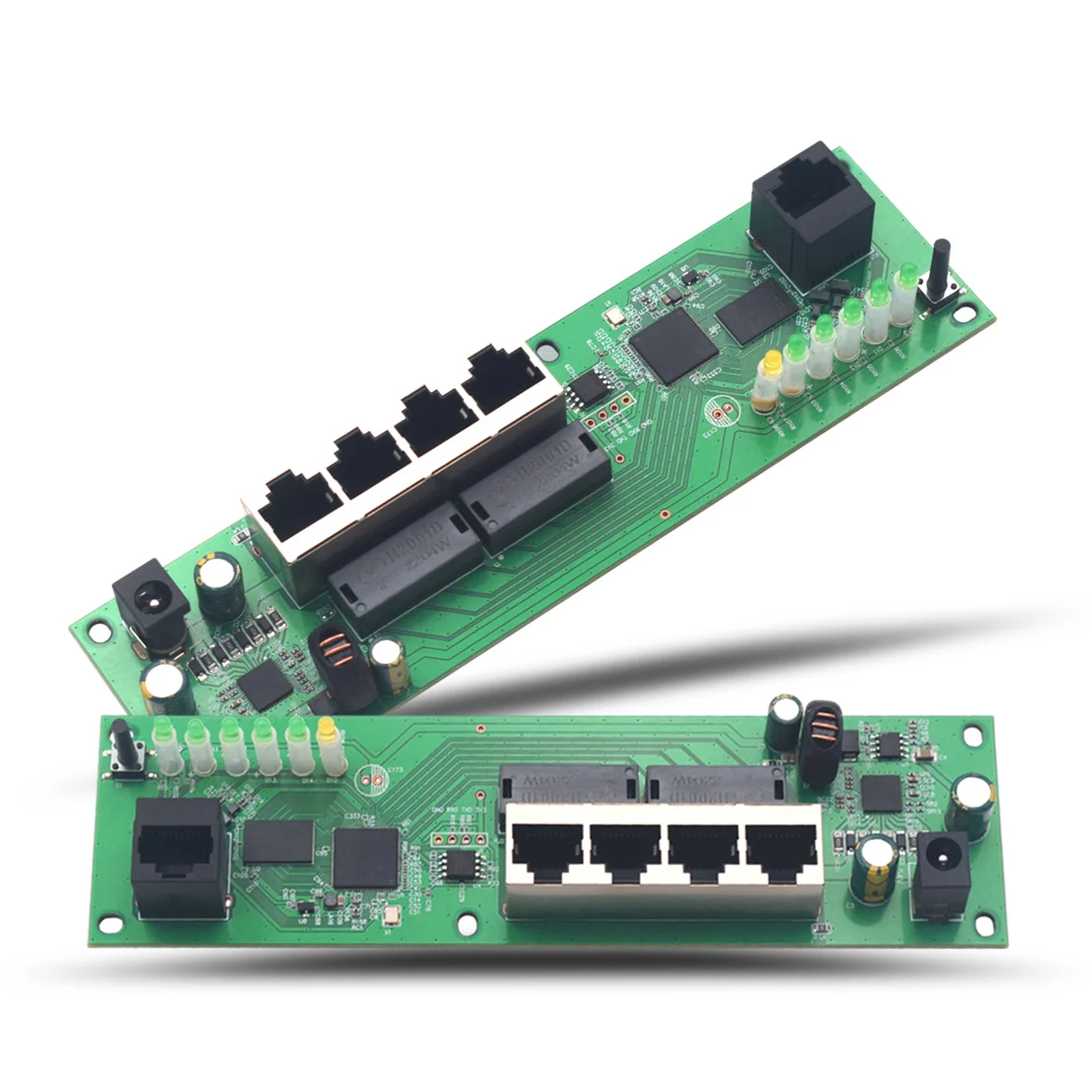 OEM ODM 5-Port Network Switch Board POE 100Mbps Ethernet Switch PCB ...