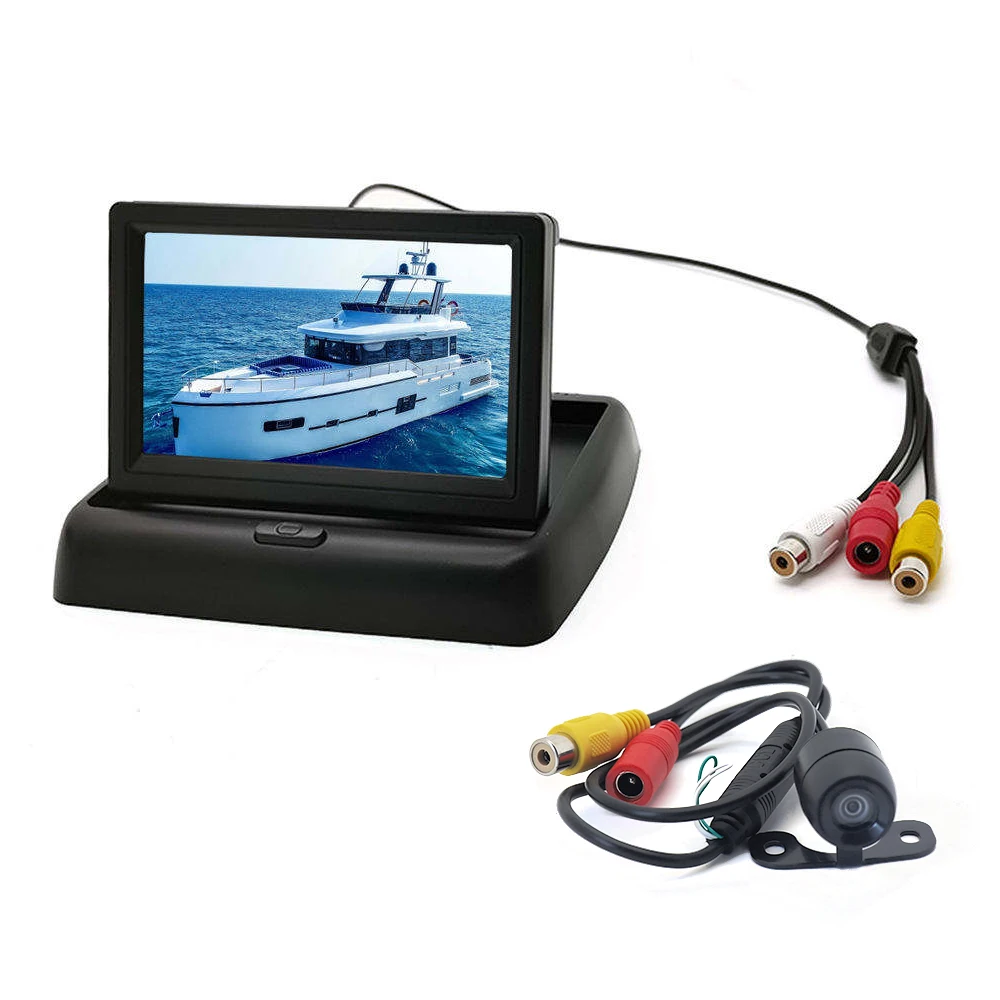 Ahd Wired Backup Night Vision Rear View 4.3inch Monitor Guideline ...