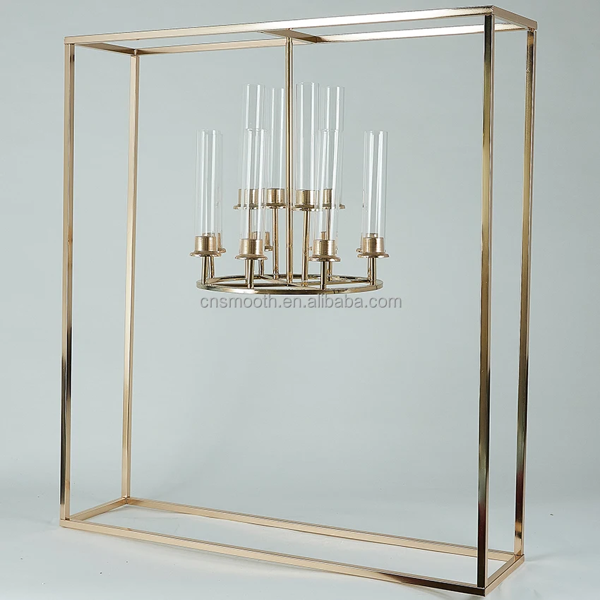 Newest Design Big Gold Metal Candelabra Wedding Party Supplies Event ...