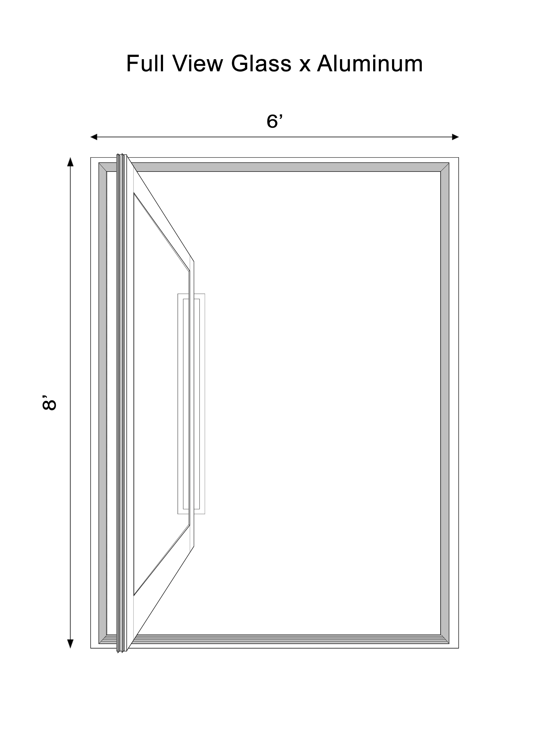 Resident Front Entry Aluminum Glass Pivot Door - Durable & Stylish