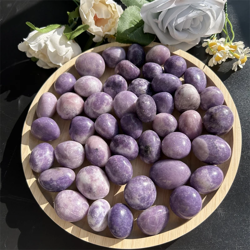 Wholesale Natural Purple Mica Tumbled Healing Stones Lepidolite Tumble ...