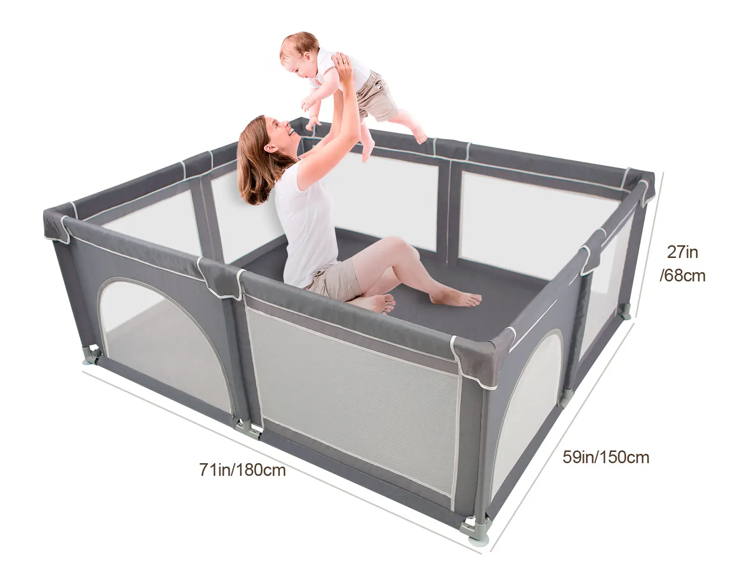 Safe and Fun Baby Playpen - Large Fabric European Standard