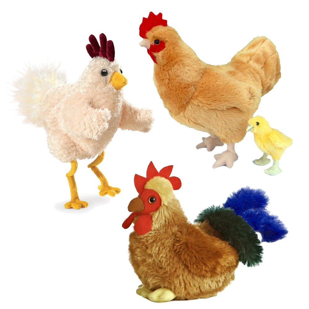 Lifelike Stuffed Chicken Plush Toy - Custom Farm Animal Soft Rooster ...