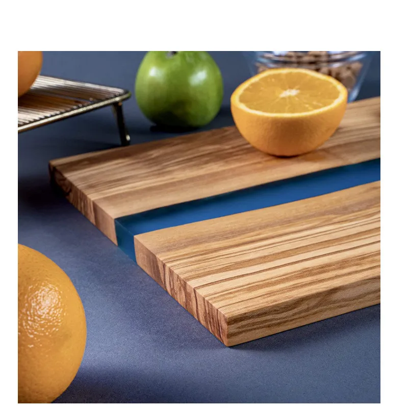 Wholesale Olive Wood And Epoxy Resin Breakfast Board Wooden Charcuterie ...