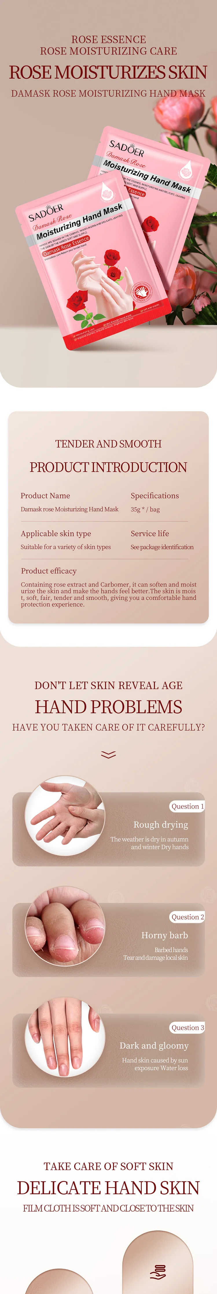 Sadoer Wholesale Private Label Natural Moisturizing Rose Mild Not ...