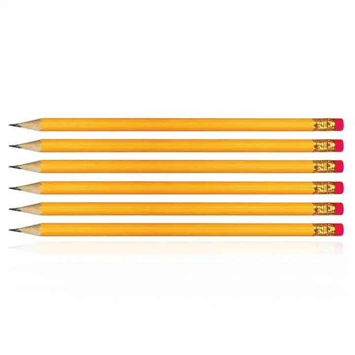 Yellow Wooden HB Graphite Lead Pencil Cheap Price Custom 7 Inch ...