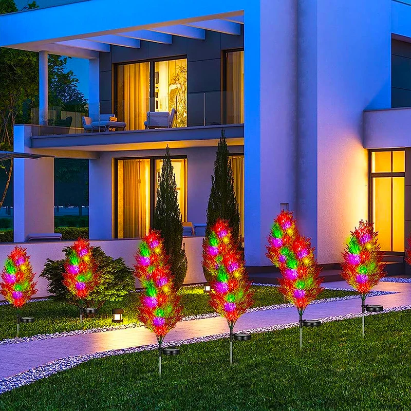 Outdoor Solar Centerpiece Artificial Holiday Tree For Garden Decoration ...