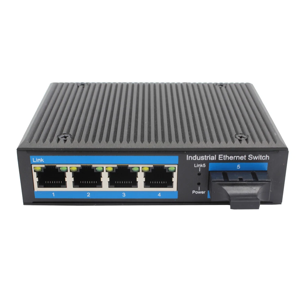 Unmanaged Industrial Fiber Ethernet Switch 4*10/100mbps Rj45 To 100mbps ...