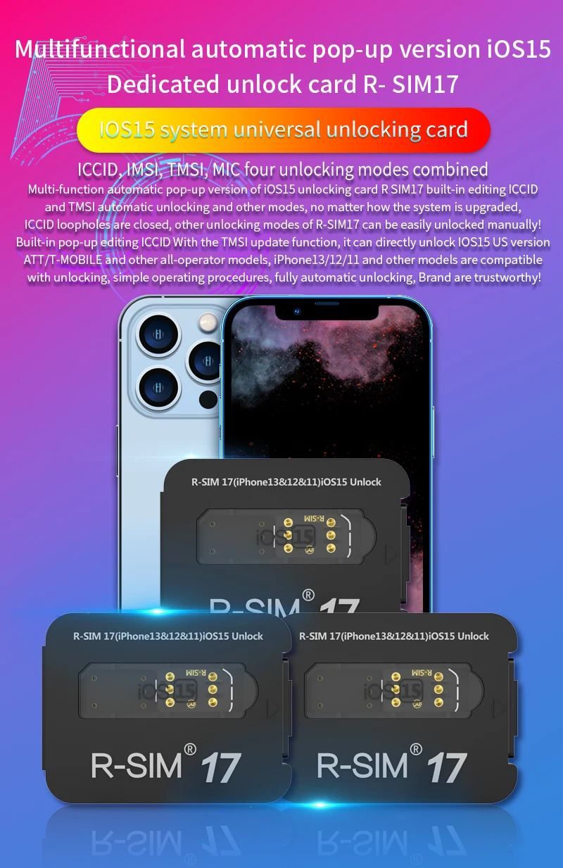 Original Supply Rsim Ic Rsim 17 Unlocking Card For Iphone Version Ios ...