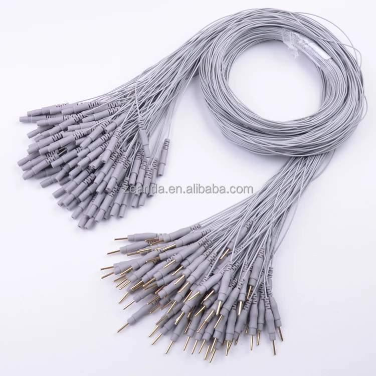 Ecg Ekg Pin Electrode Cable 1.5mm Electrode Needle Male To Female Ecg ...