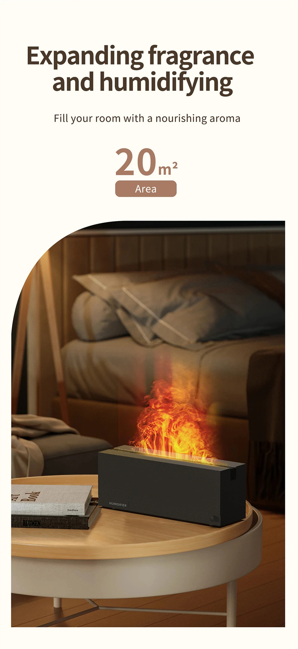 2023 Flame Humidifier - 3D Fireplace Aromatherapy Diffuser