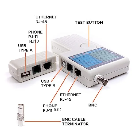 Rj45 Cat6 Cable Tester Telphone Line Coax Cable Tester - Buy Rj45 Rj11 ...