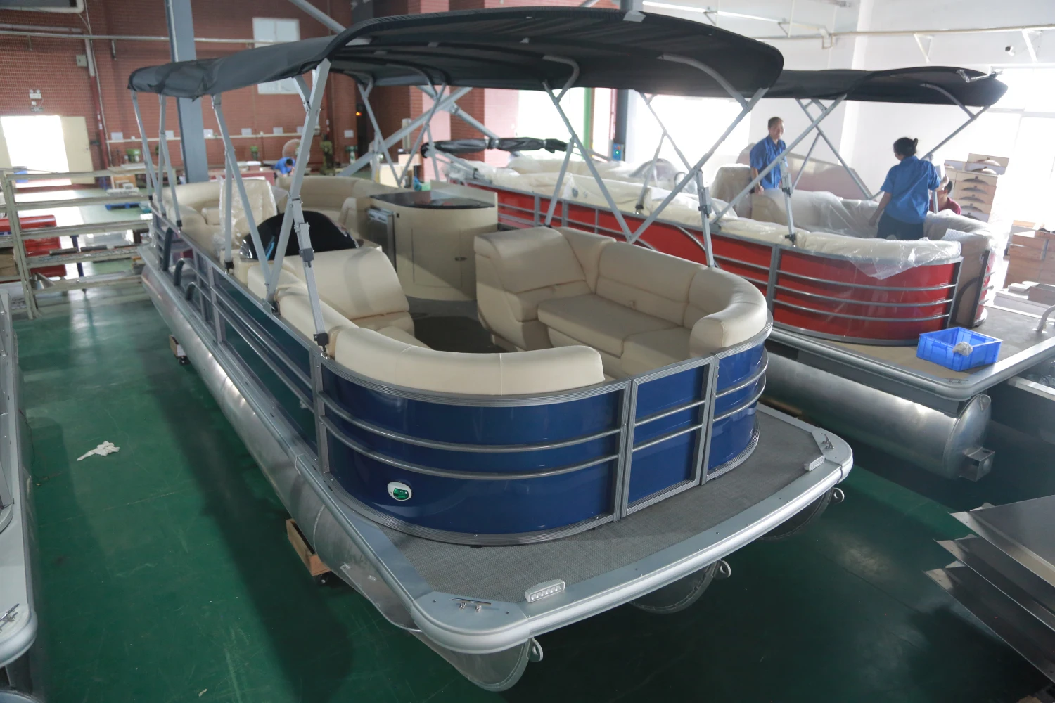 Kinocean 25ft Single Deck Pontoon Boat with Motor for Sale