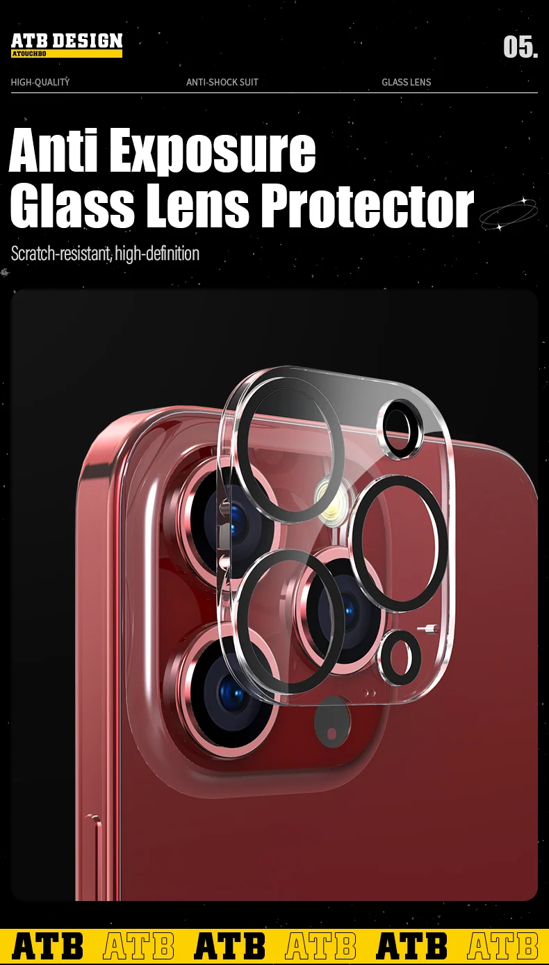 Atouchbo 6 In 1 Protection Set For Iphone 15 Case With Screen Protector ...