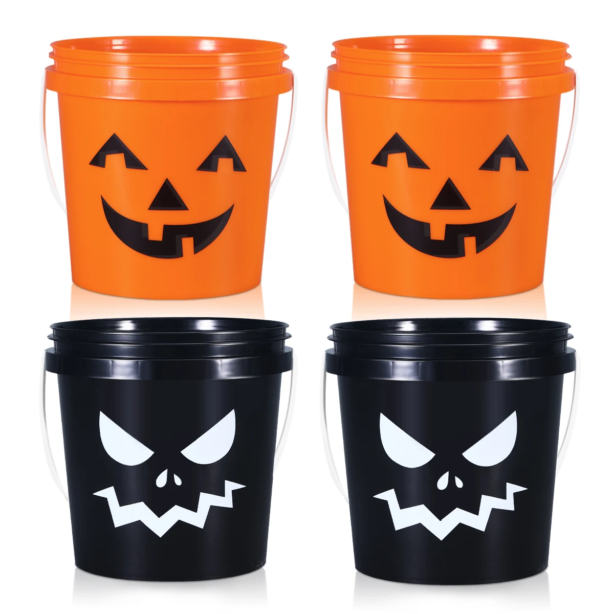Customized Food Grade Beverage Halloween Candy Bucket Plastic Container ...