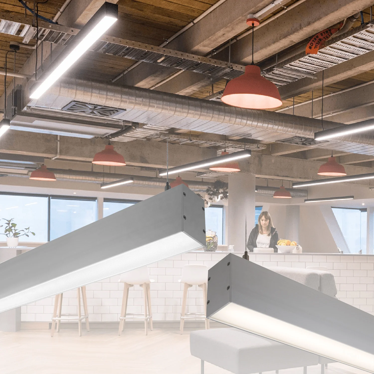 Barra De Luz Lineal Para Techo,Colgante De Techo Moderno,Luz Led Tenue ...