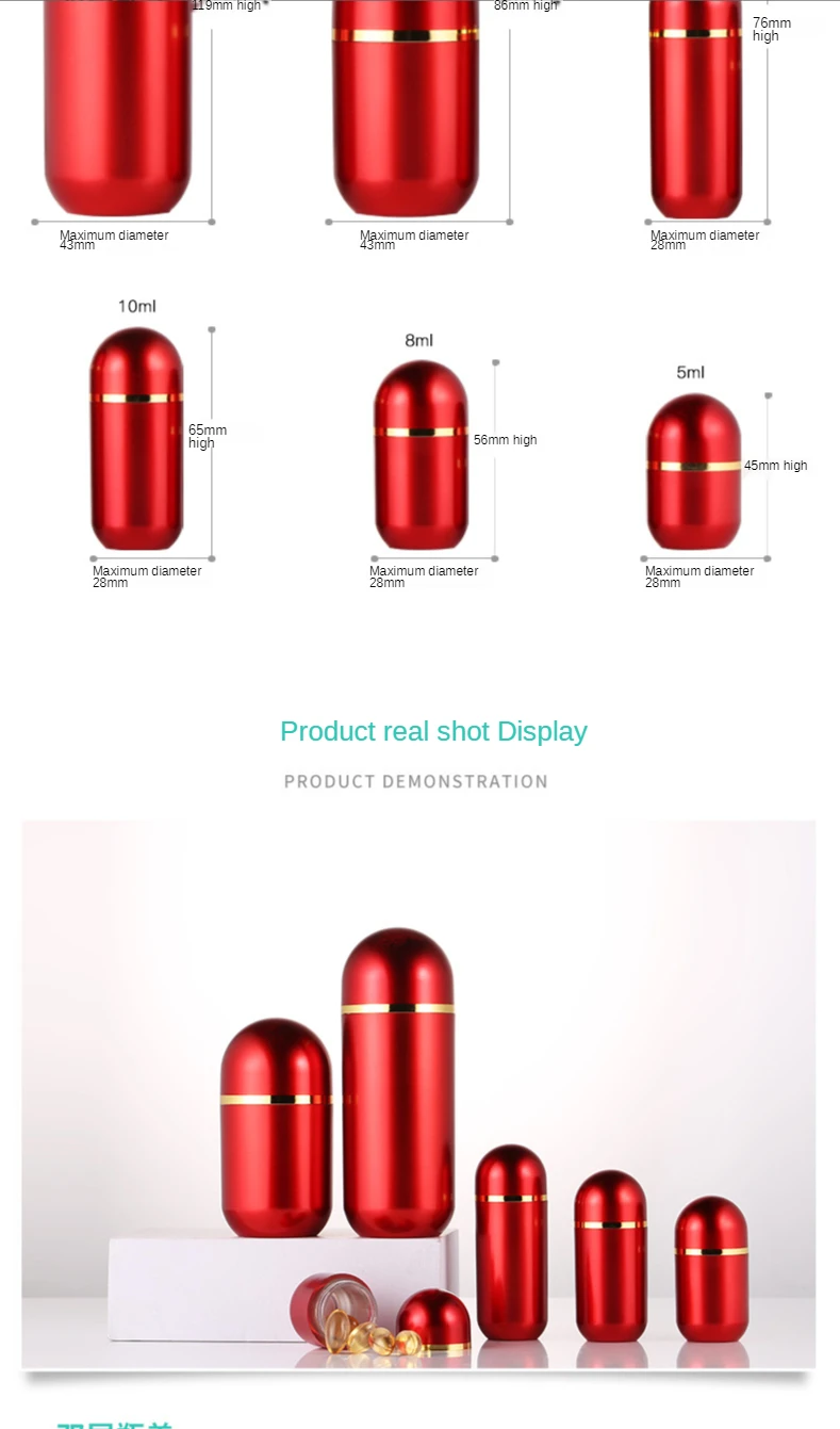 IN STOCK Capsule Shape Design Capsules Bottle Plastic for Pill Tablets ...