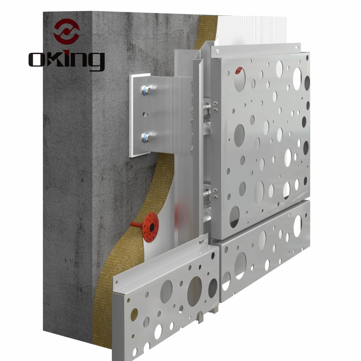 Factory Custom Aluminium Profile Stone Cladding Brackets Marble Bracket ...