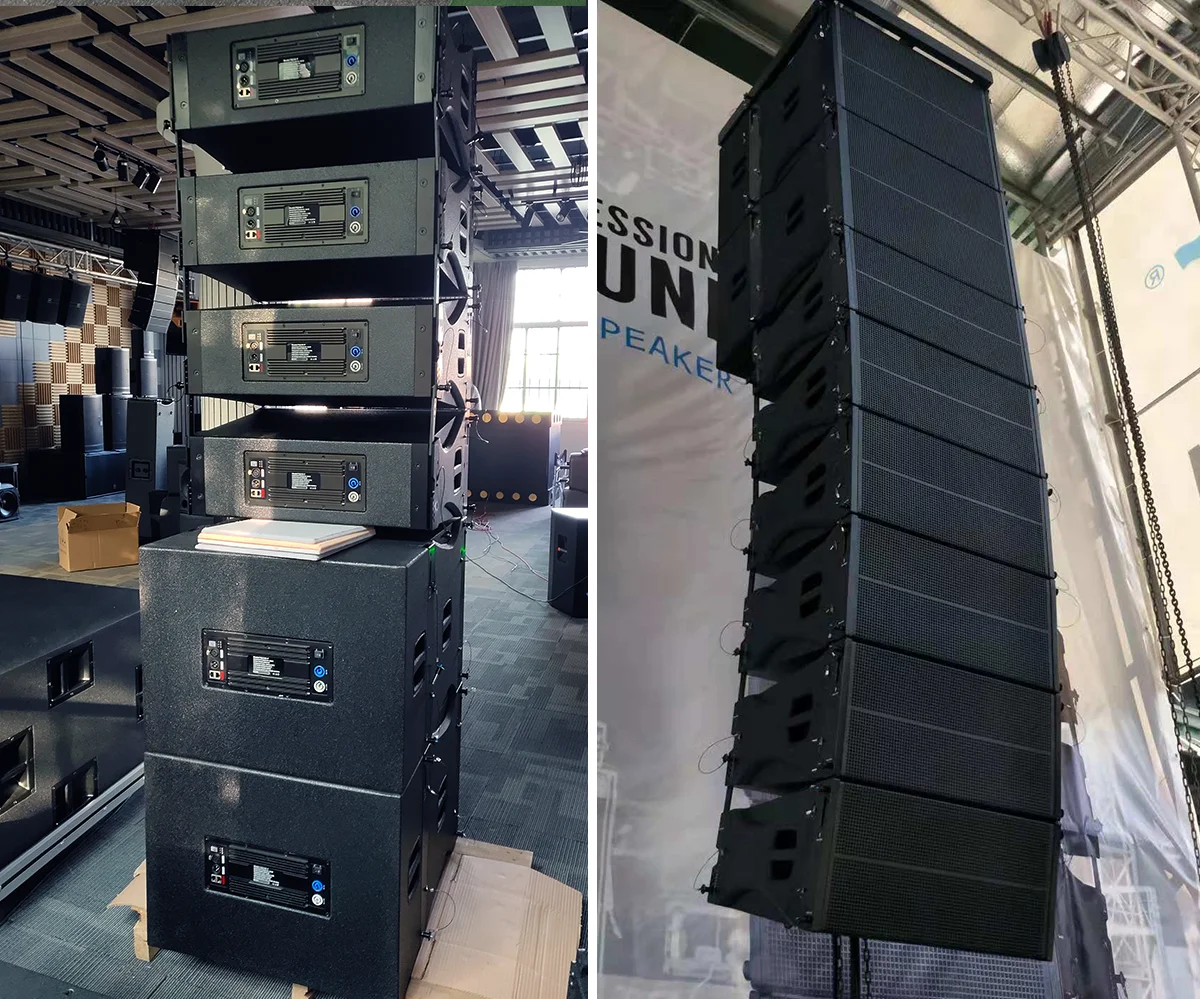 TACT TQ210-P Powered Speakers - Dual 10 Inch Line Array