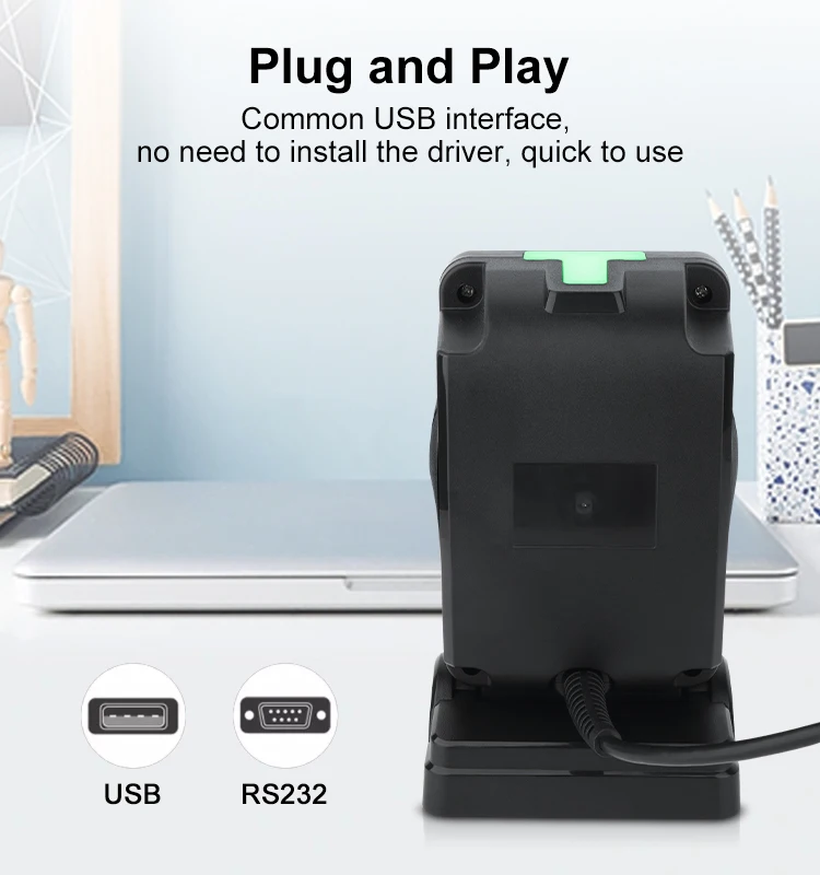 K922 Presentation Vertical Scanner Omnidirectional 2d Desktop Barcode ...