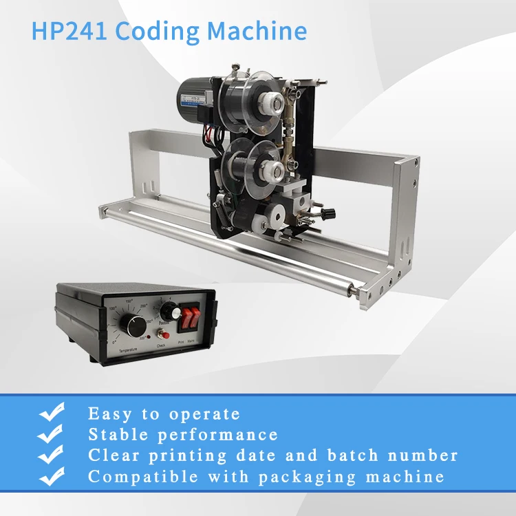 Expiry Date Ribbon Coding Machine Ribbon Code Printer For Packing Machine Hp 241 Hot Stamping