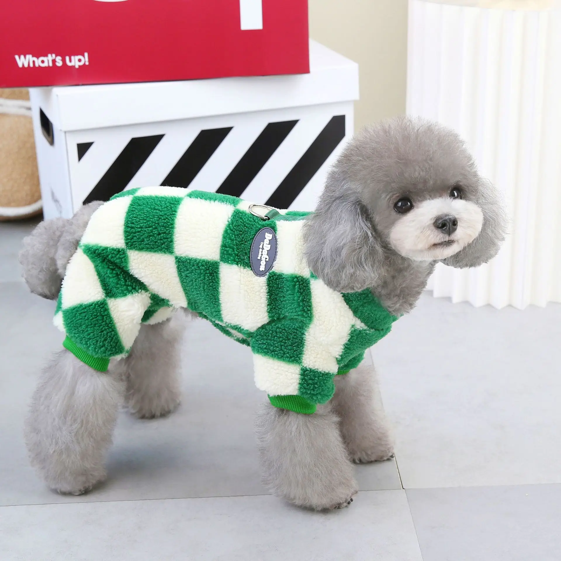 Large Checkered Four Legged 2024 Hot Sale Custom logo Pet Clothes Dog ...