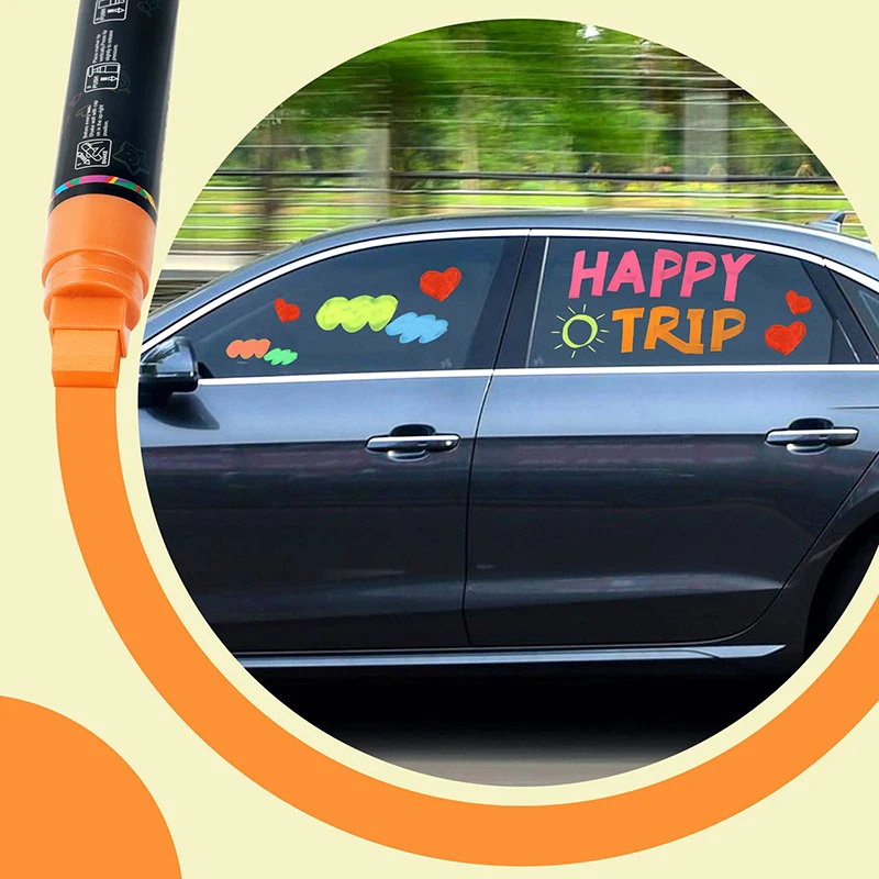 12 Colors Jumbo Window Markers - Bold & Erasable