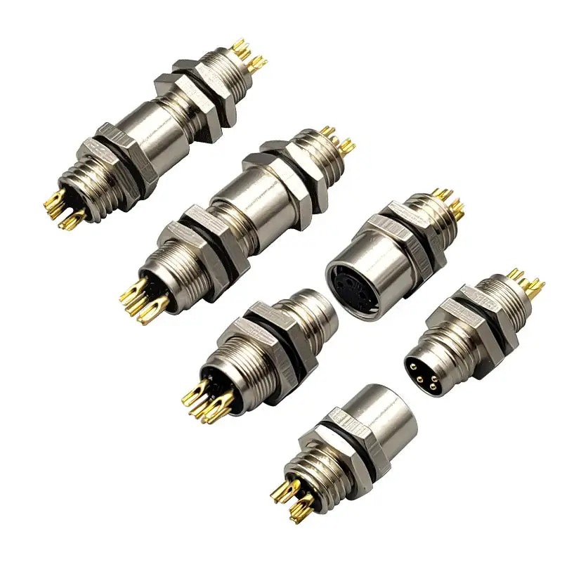 Custom M5 4 Pin Ip68 Male Female Waterproof Screw Circular Assembly ...