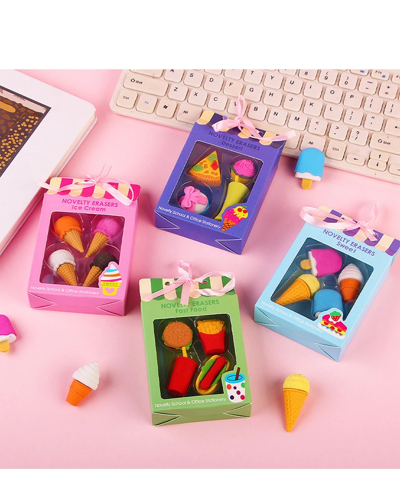 Cute Cake Gift Box Pencil Eraser - Wholesale Available
