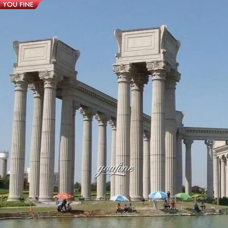 Famous Pillars - Hand Carved Natural Stone Roman Columns