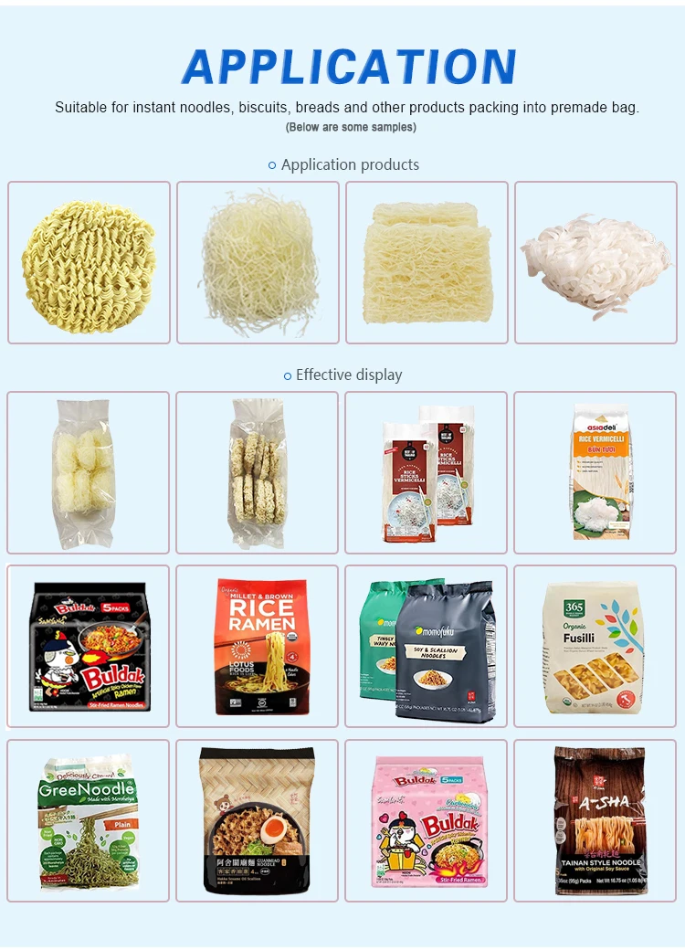 Rice Noodle/Instant Noodles Sorting Counting and Bagging Packaging Line ...