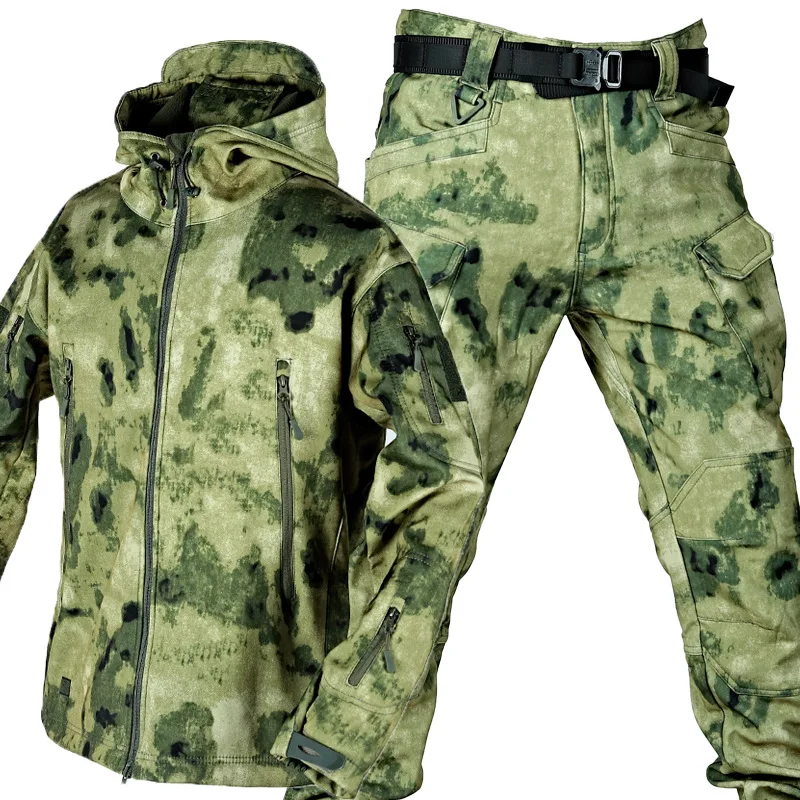 Tactical Track Suit Men's Outdoor Autumn and Winter Fleece