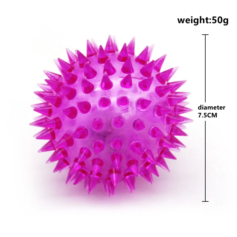 Pet Products Elastic LED Light-up Spike Ball Toy for Cats