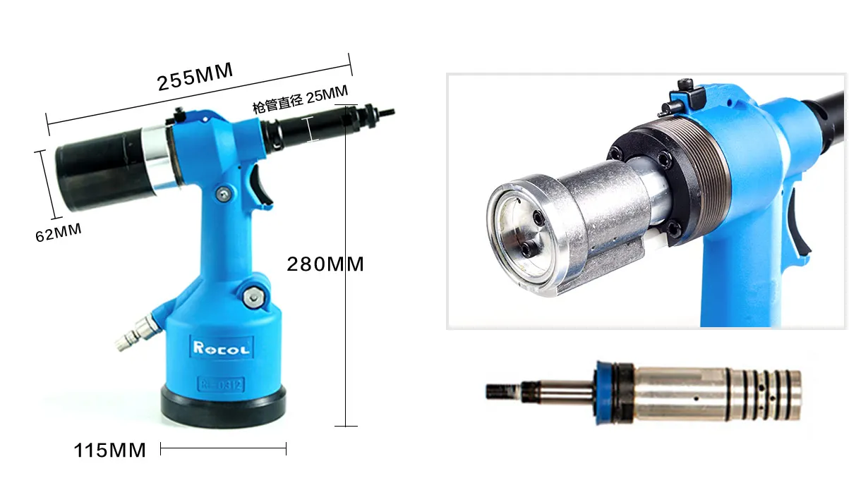 Hot Sale M3-m12 Air Rivet Tools Air Pressure Pneumatic Rivet Gun ...