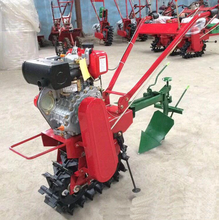 Single-wheel Small Chain Track Crawler Micro-tiller Ditching Arable ...