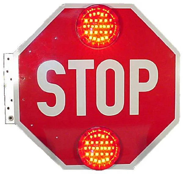 Safety 12V 24V Electric School Bus Stop Sign Signal Arm LED Warning ...