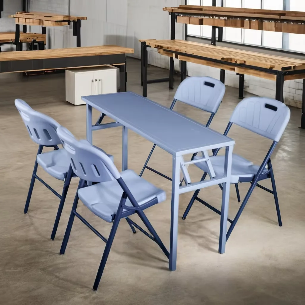 New Iron Plate Folding Table Steel Frame For Restaurant Retail ...