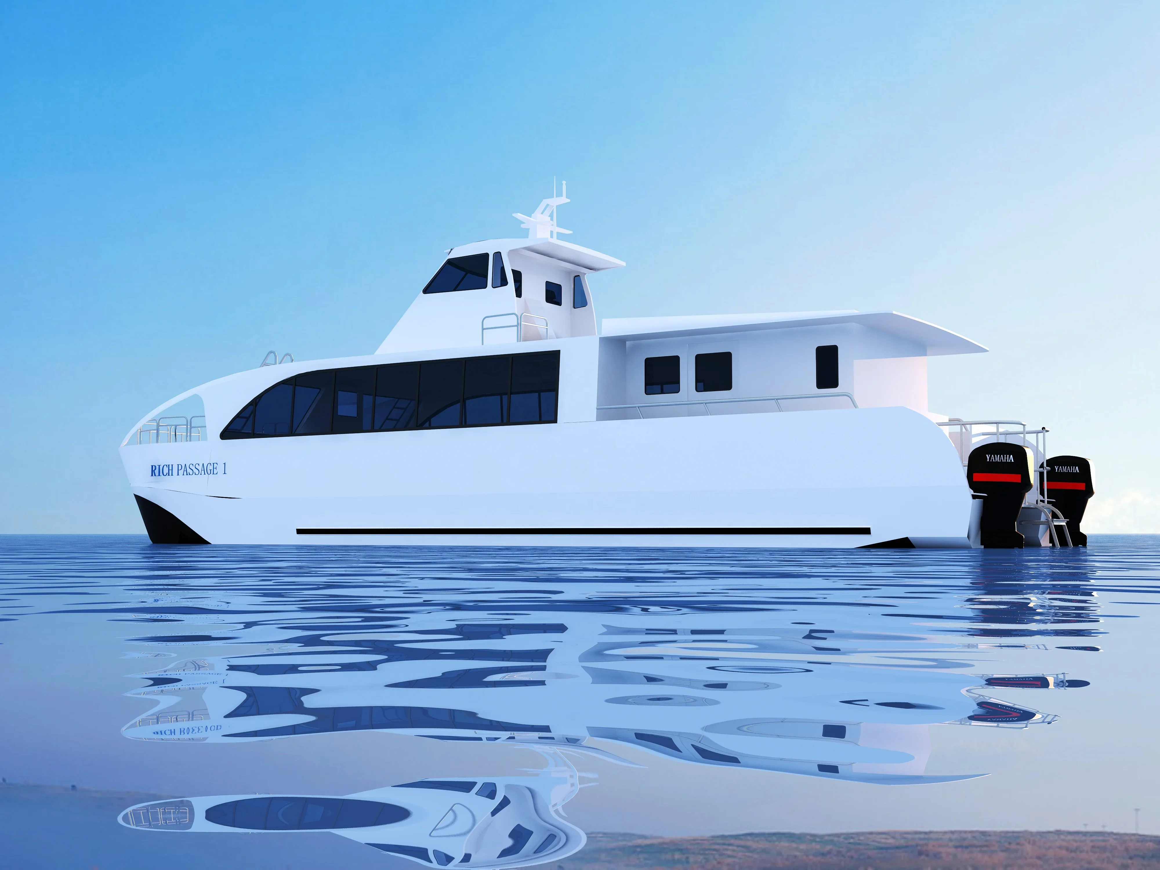 45 Person Crystal Tourist Ferry Transparent Clear Boat With Engine ...